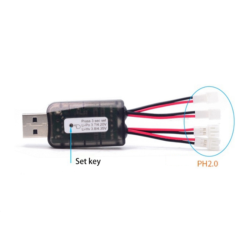 CX405 4CH Mini USB Battery Charger MCPX MOLEX JST for 1S 3.7V Lipo LiHV ...