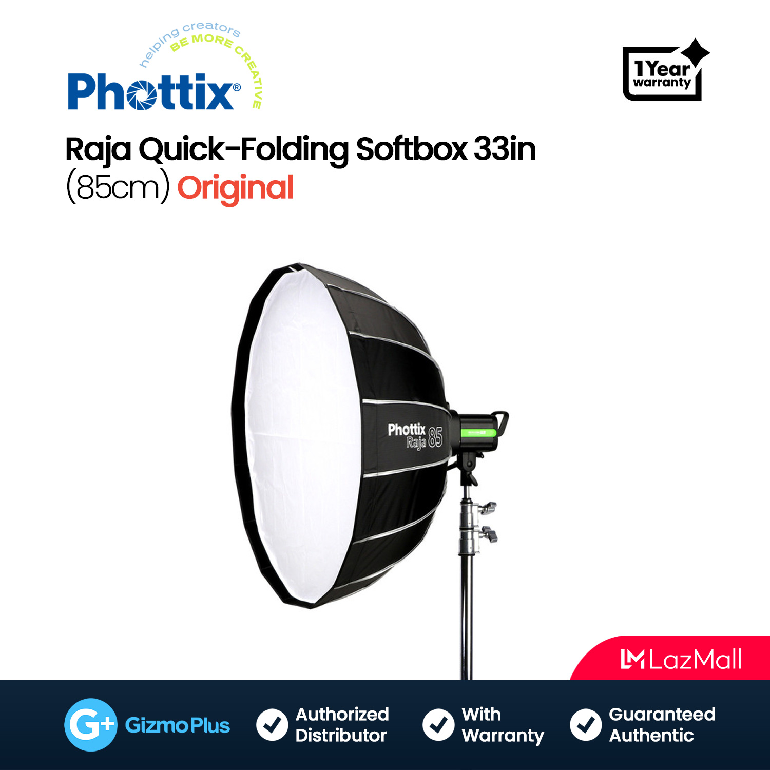 Phottix Raja Quick folding Softbox 85cm | Lazada PH