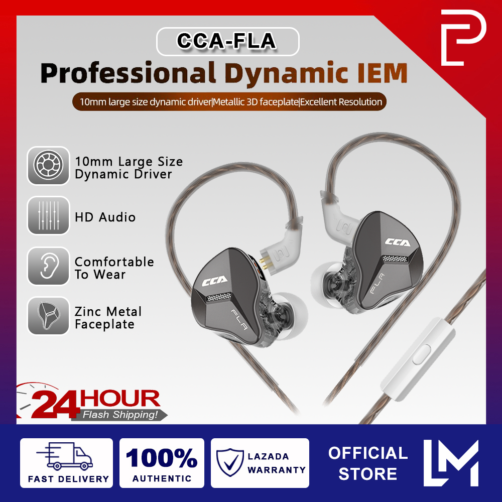 CCA FLA Metal Wired Earbuds In Ear Monitor HIFI Bass Earphone Sports ...