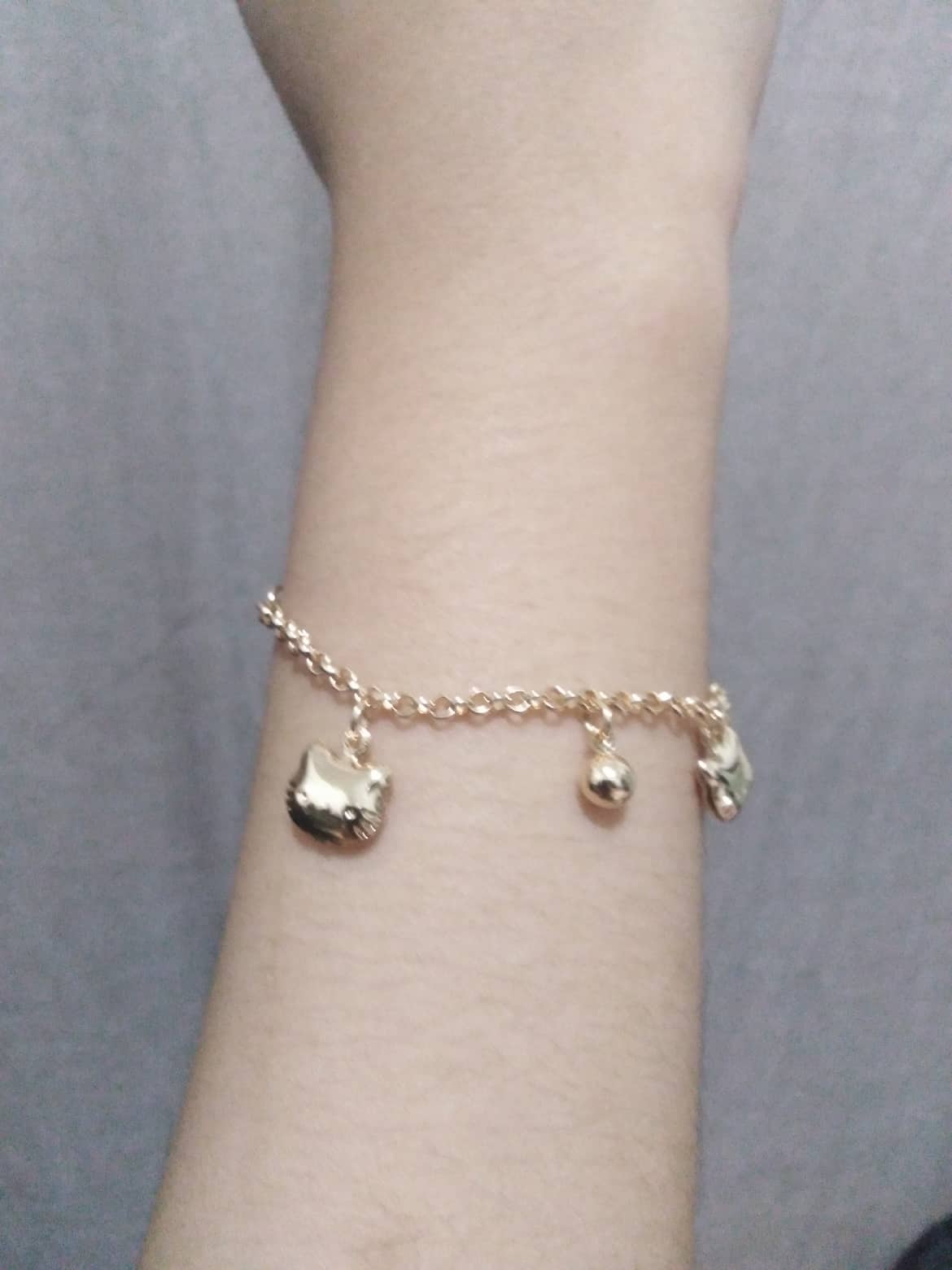 Mary Athena Hello Kitty bracelet for kids rose gold non tarnish hypo ...