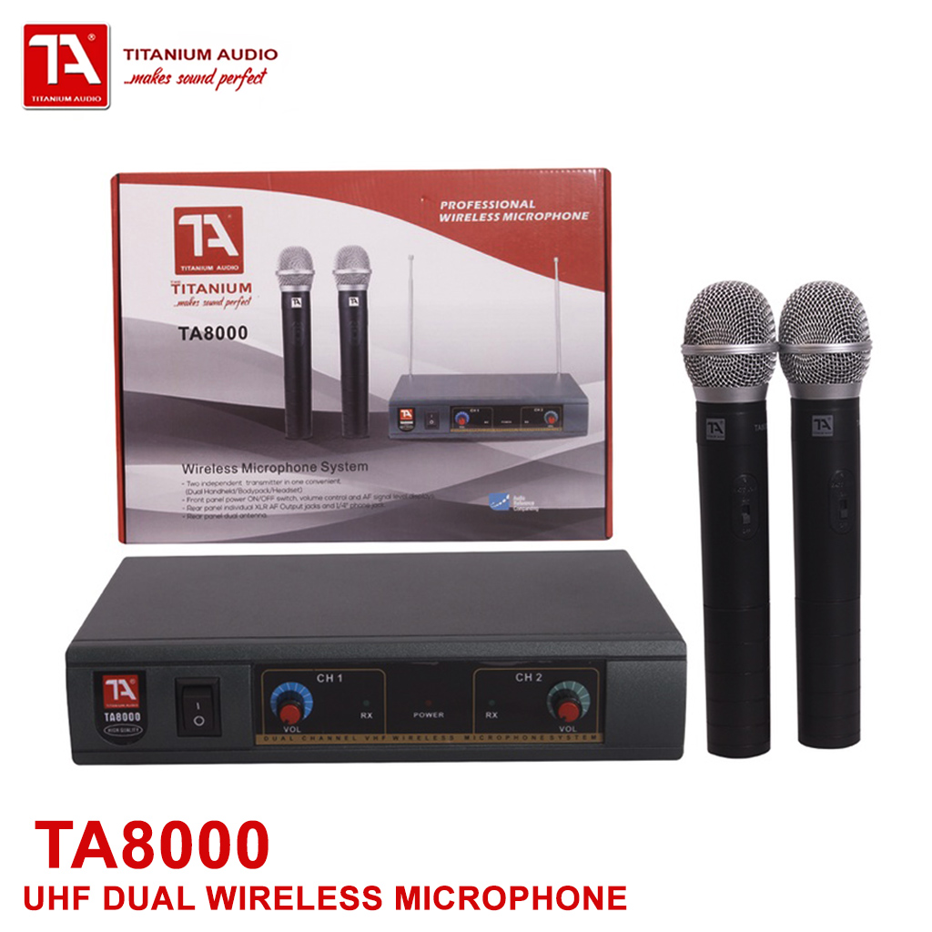 Titanium Audio by Winland TA-8000 VHF Dual Wireless Microphone Up to ...