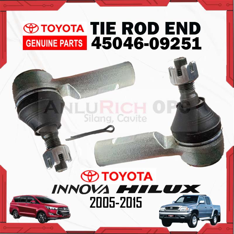 TOYOTA GENUINE TIE ROD END TOYOTA INNOVA / HILUX 2005-2015 SET PART NO ...
