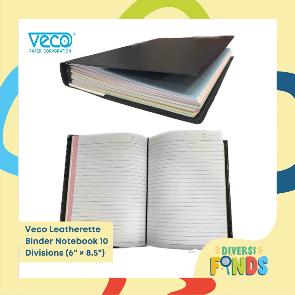 Veco Leatherette String Binder 10 Division (16 lvs/division x ...