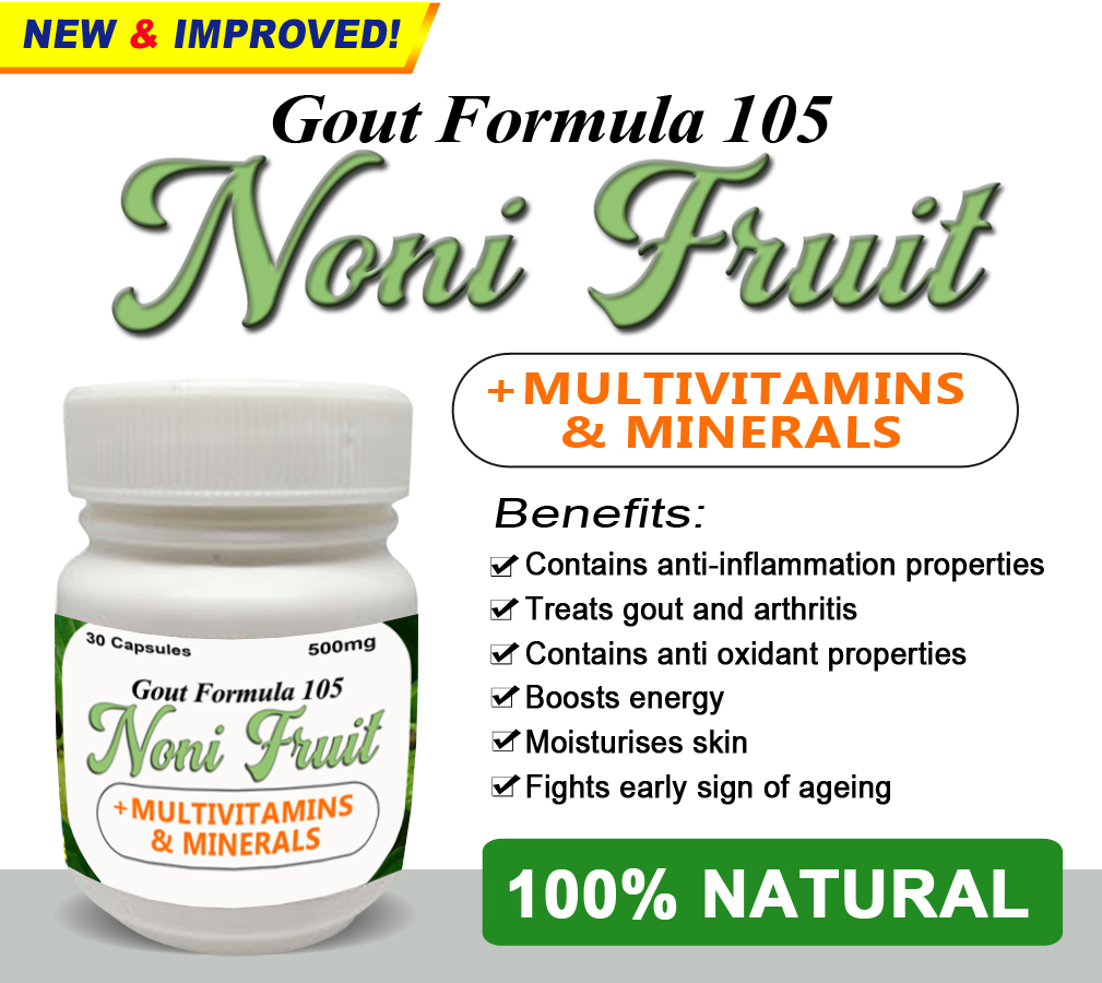 GOUT FORMULA 105 NONI FRUIT CAPSULES (MAIN) | Lazada PH
