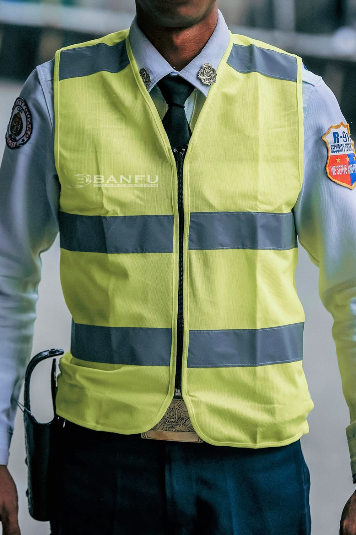 Pulis Reflector Safety Vest Police Vest Barangay Vest Zipper closure ...