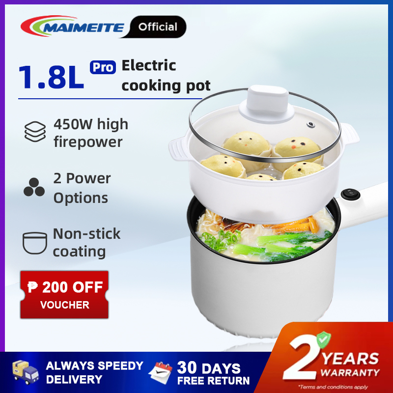 MAIMEITE Mini Rice Cooker 1.2L Non-Stick Inner Pot multifunction ...