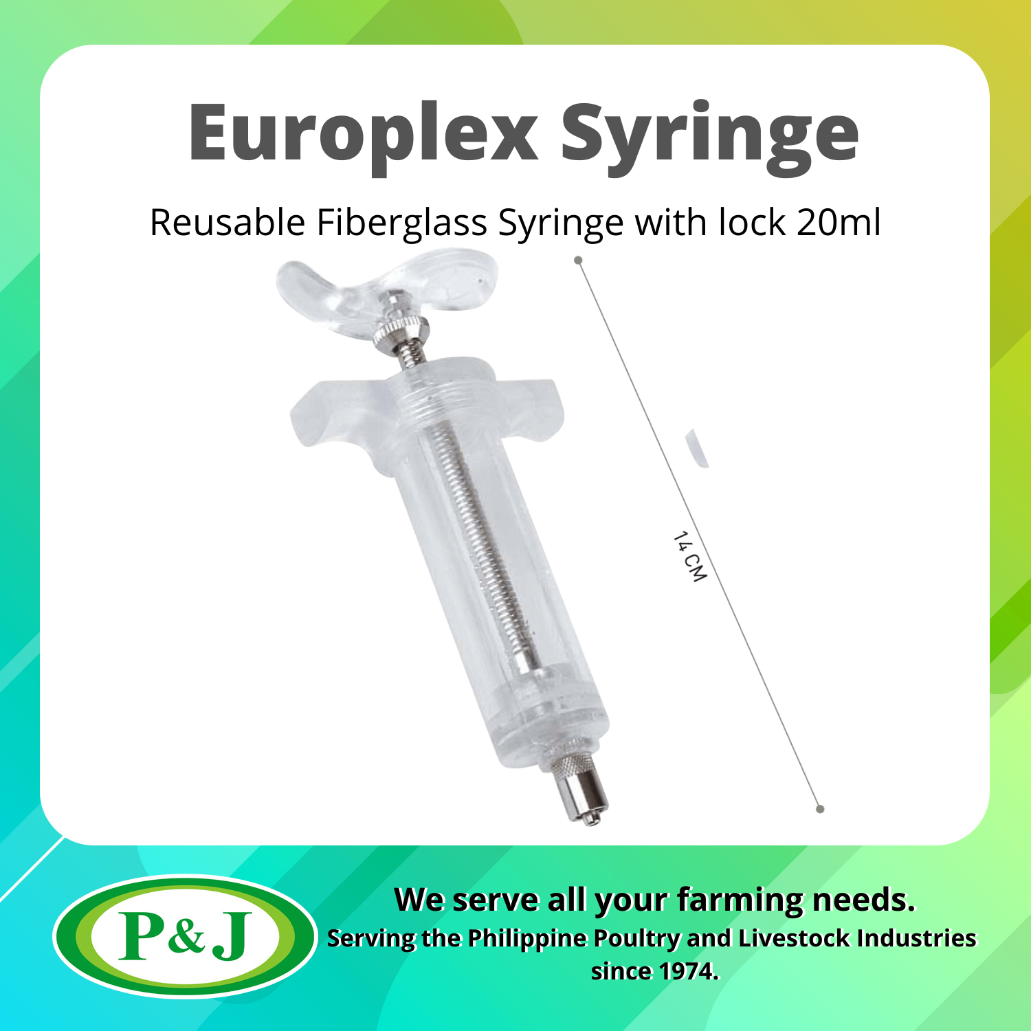 EUROPLEX Fiberglass Syringe for Veterinary use 10ml and 20ml | Lazada PH