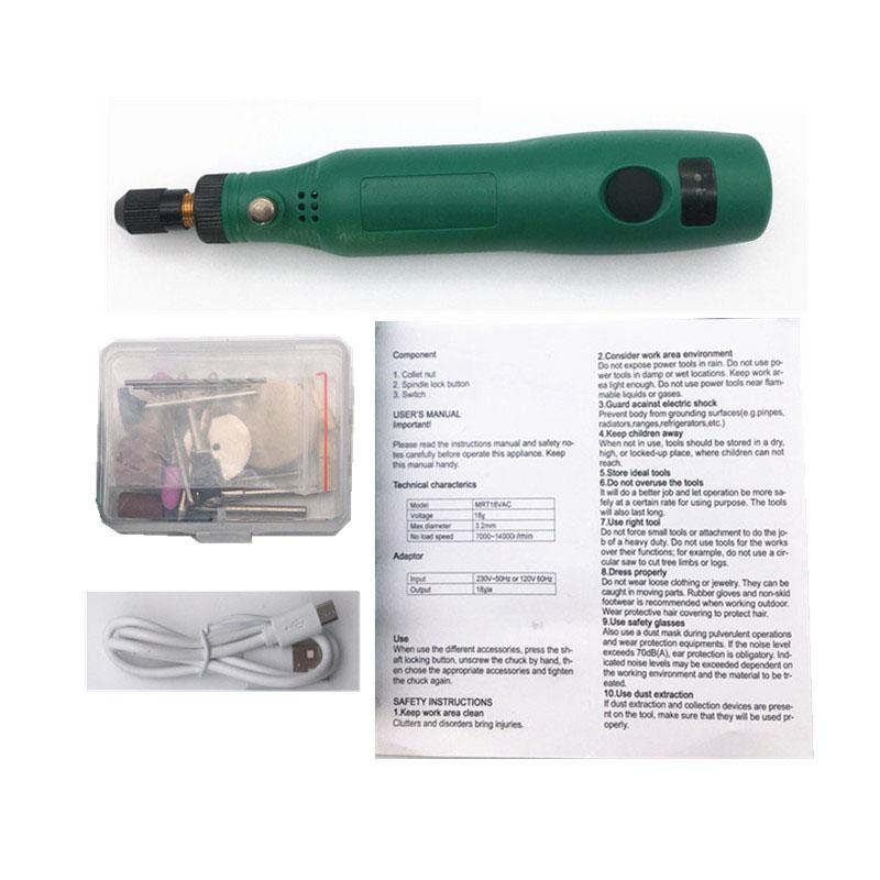 Usb 5V Dc 10W Portable Mini Wireless Grinding Machine Variable Speed ...