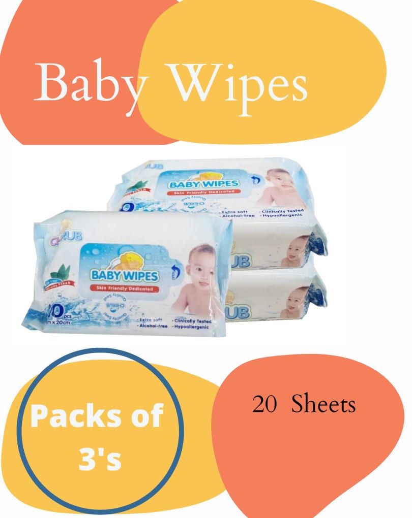 Cherub Baby Wipes (20 Sheets) * Packs of 3 | Lazada PH