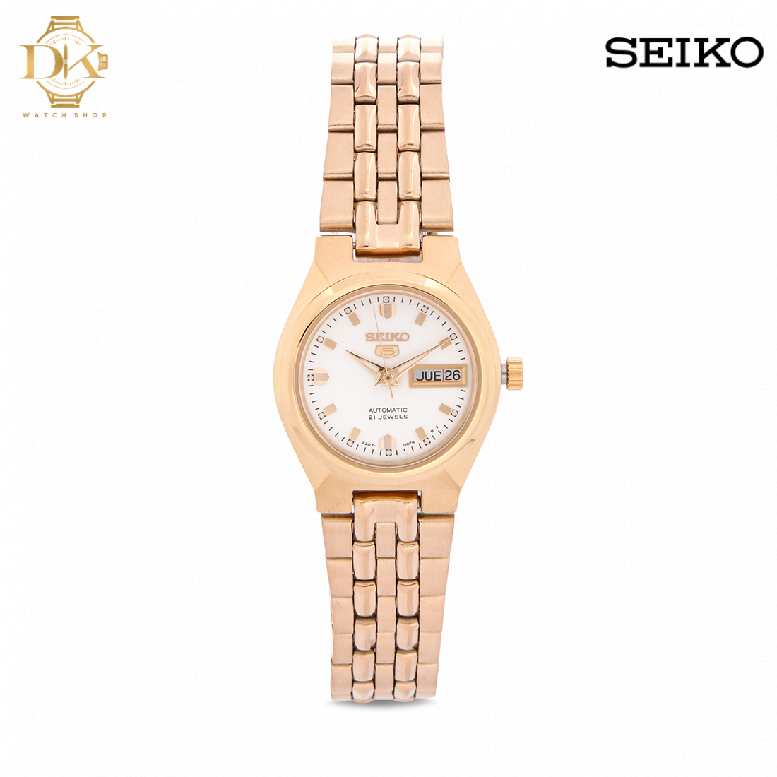 Seiko 5 Sport Automatic SYMK46K1 Gold All Stainless Steel Women's Watch ...