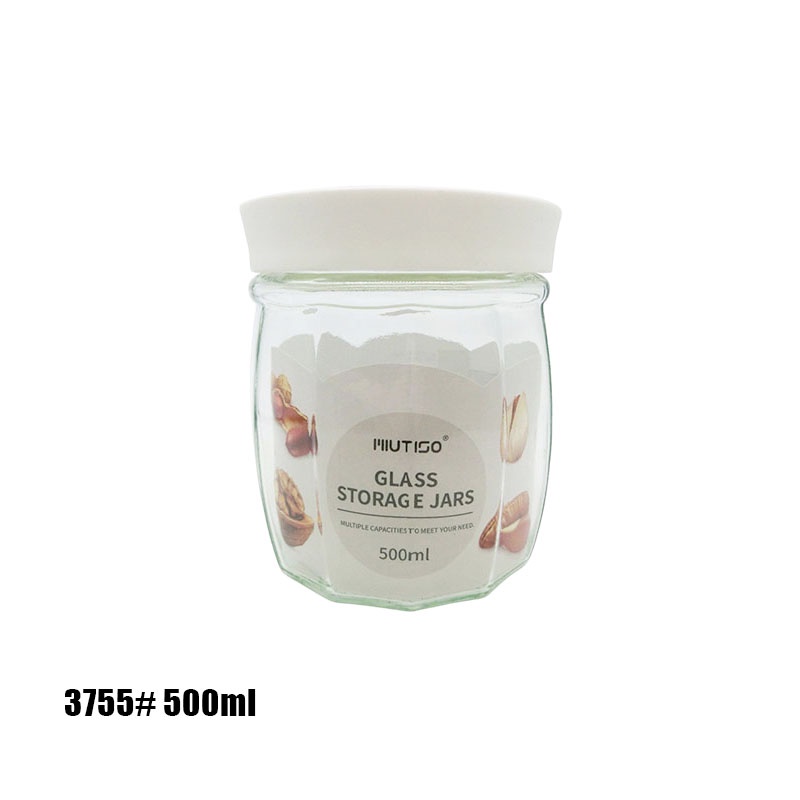 Miutiso Clear Glass Storage Jar Container with Lid Airtight Glass ...