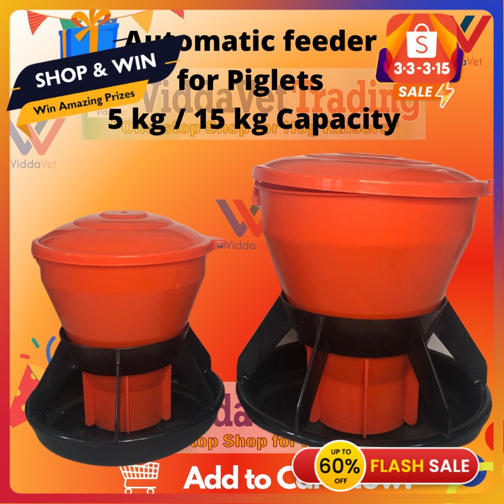 5 kg/15 kg capacity Plastic automatic feeder for suckling and weanling ...