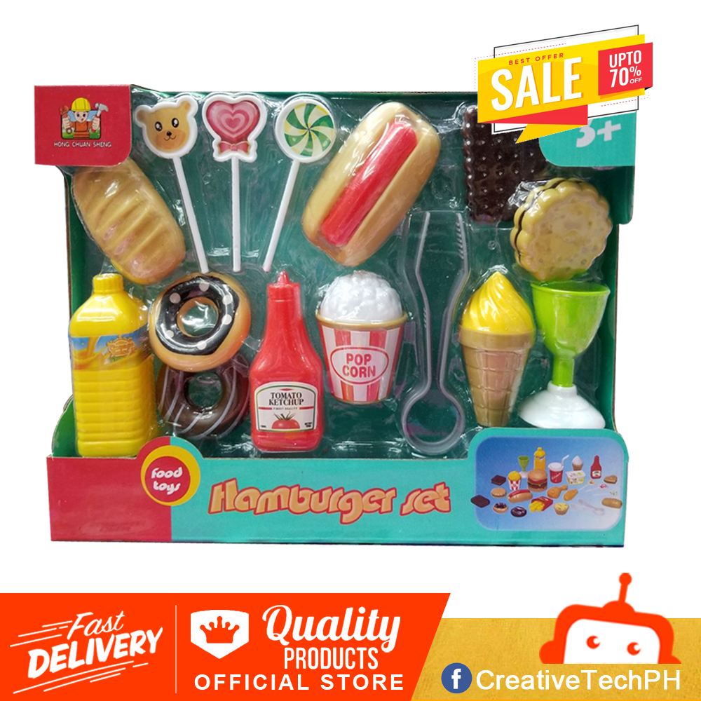 Hamburger Fastfood Shop Playset Toys for Kids by Creative Tech | Lazada PH