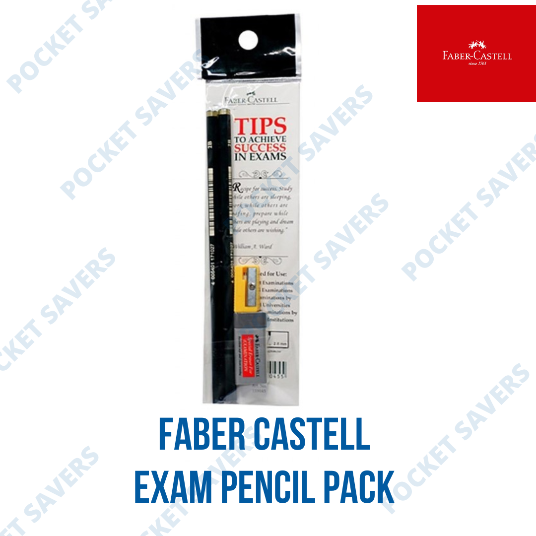 FABER CASTELL Exam Pack (Pencil, Eraser, Sharpener Set) | Lazada PH
