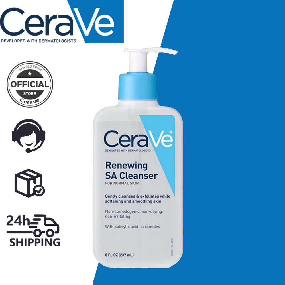 CeraVe Renewing SA Cleanser Normal Skin Acne-Prone Skin Gentle ...
