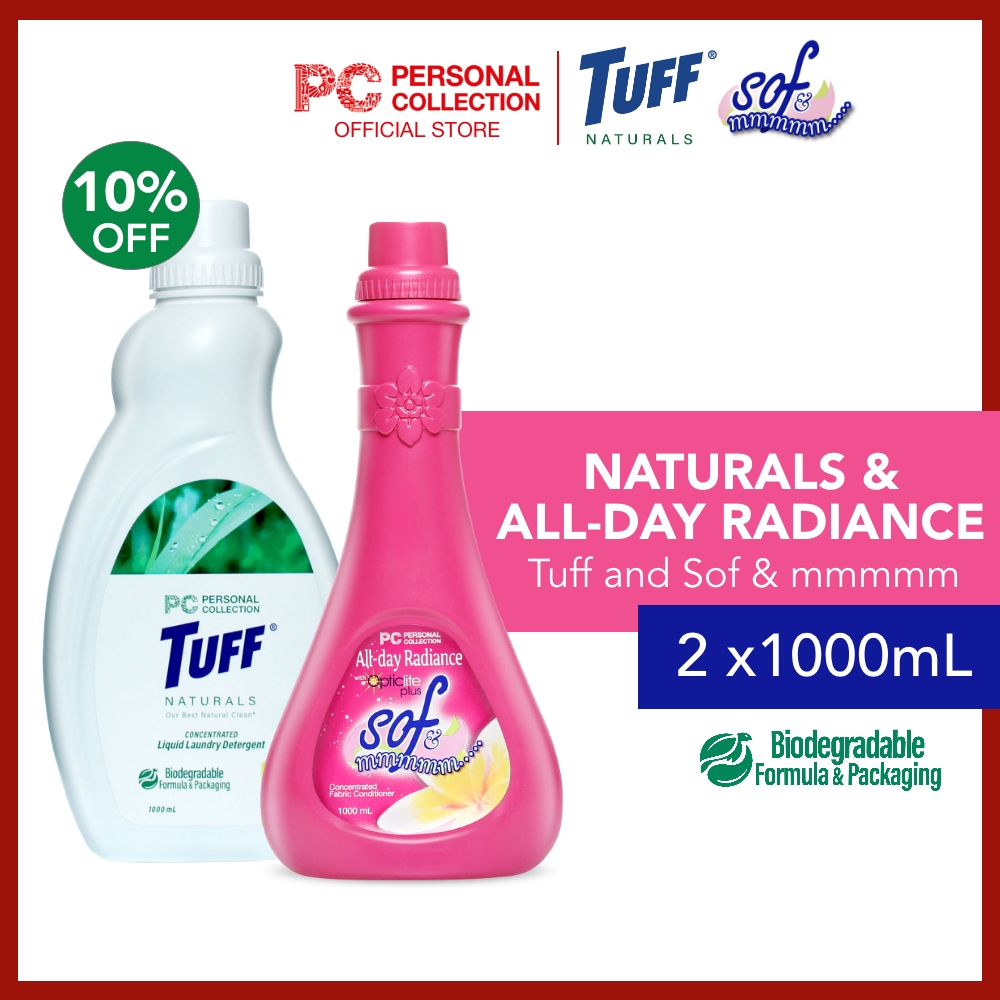 Tuff Naturals Liquid Laundry Detergent + Sof & mmmmm All Day Radiance ...
