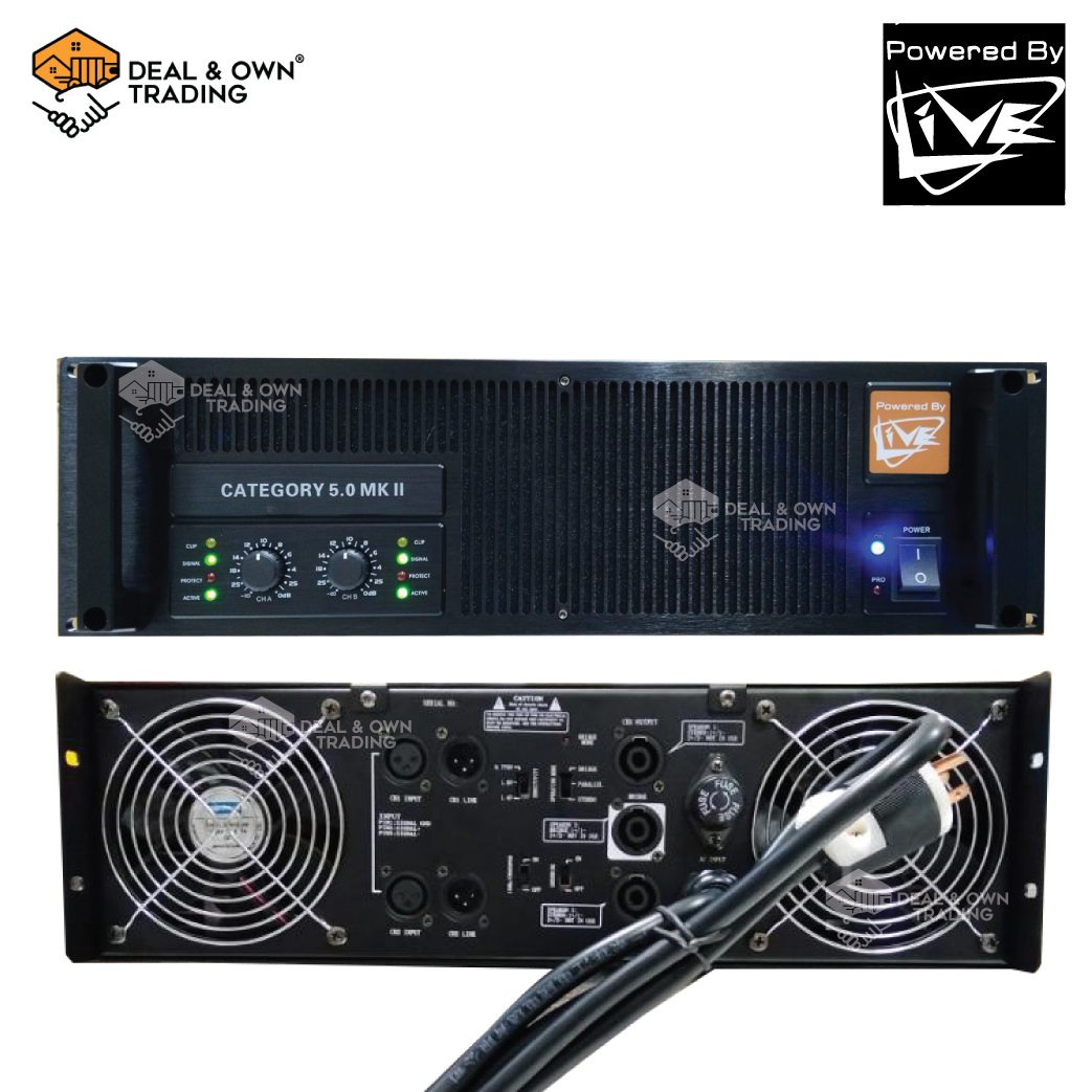 Live Category 5.0 MKII 2000W X 2 8 Ohms Powered Amplifier | Lazada PH