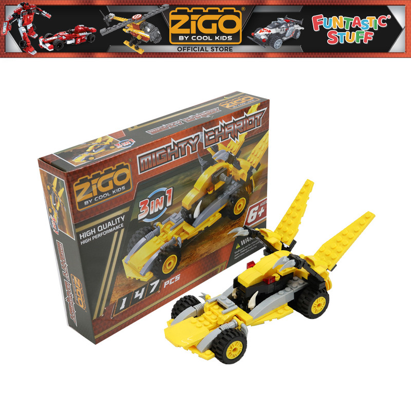 ZIGO Almighty Yellow Automobile Blocks, Toys for Kids, Vehicle Blocks ...