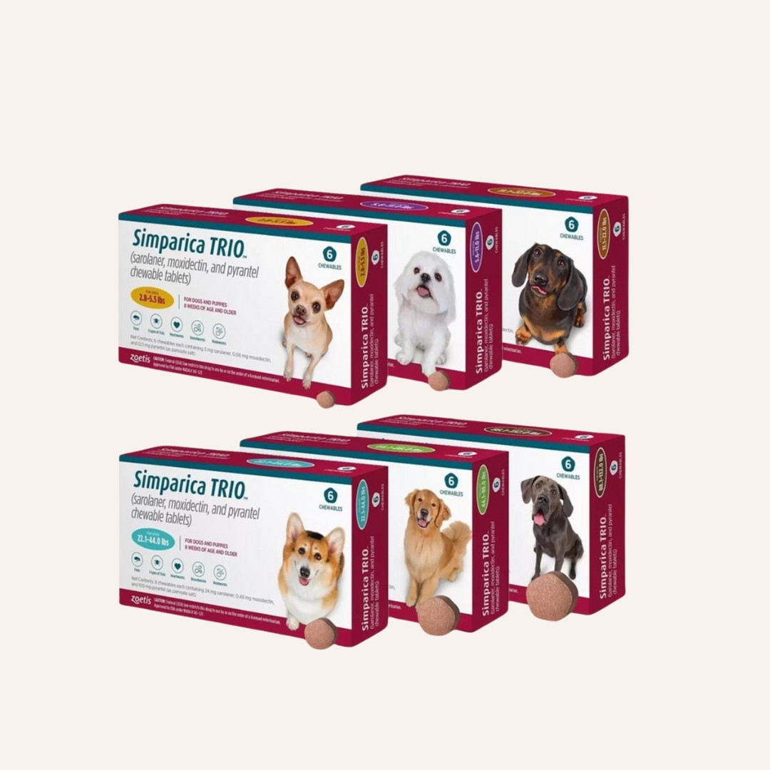 Simparica TRIO Chewable Tablet for Small to Large Dogs Anti Tick and ...