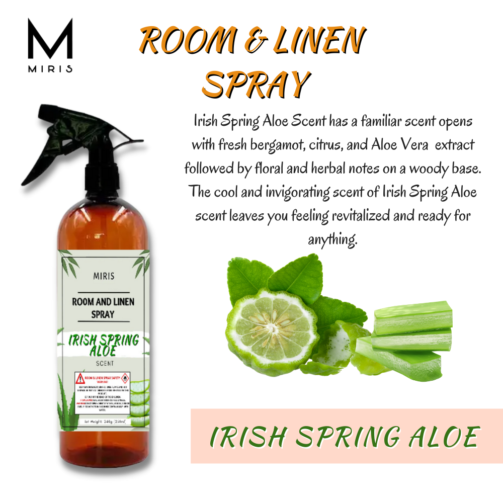 MIRIS Irish Spring Aloe Scent Room & Linen Air Freshener Spray | Lazada PH