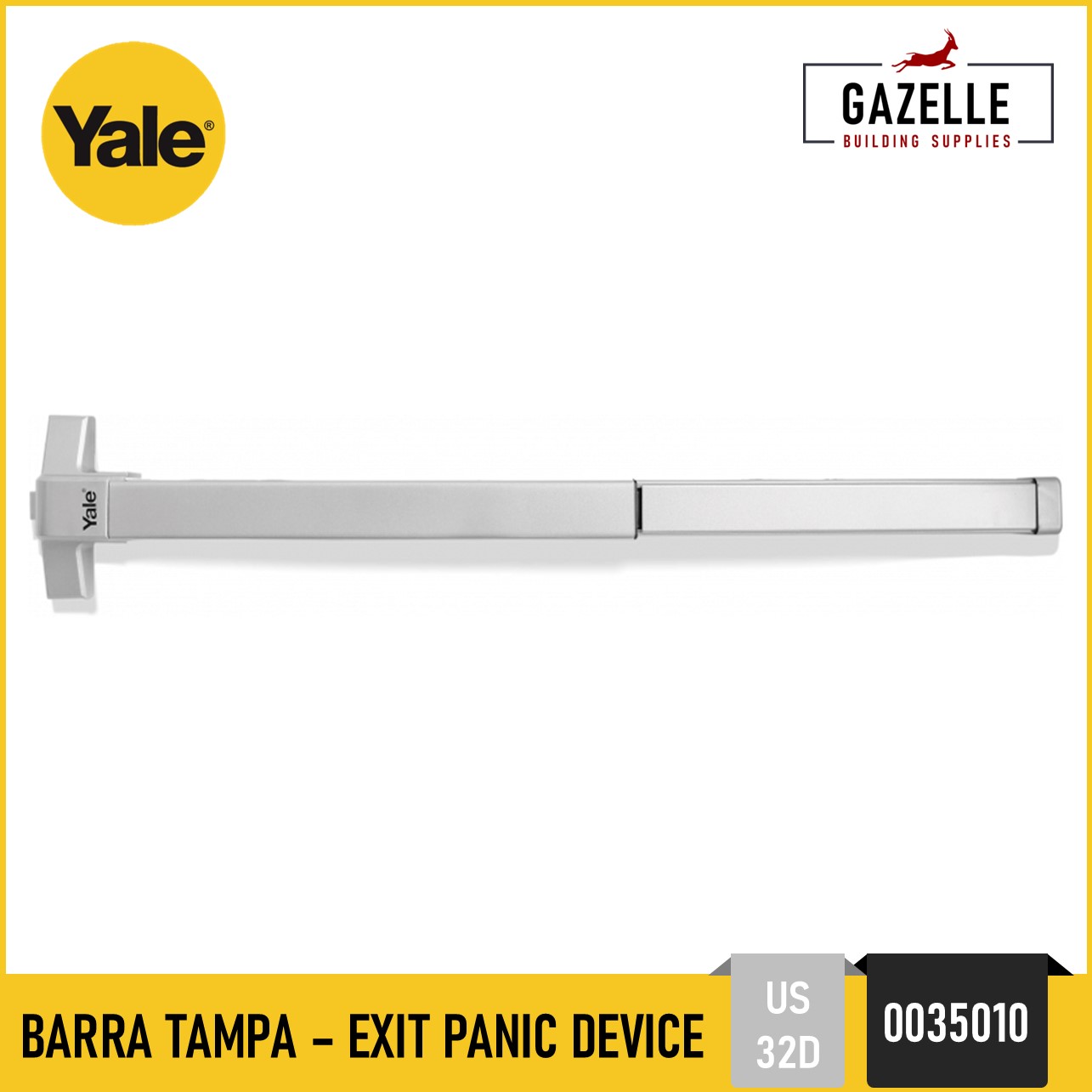 Yale Barra Tampa - T Type Exit Panic Device 0035010 | Lazada PH
