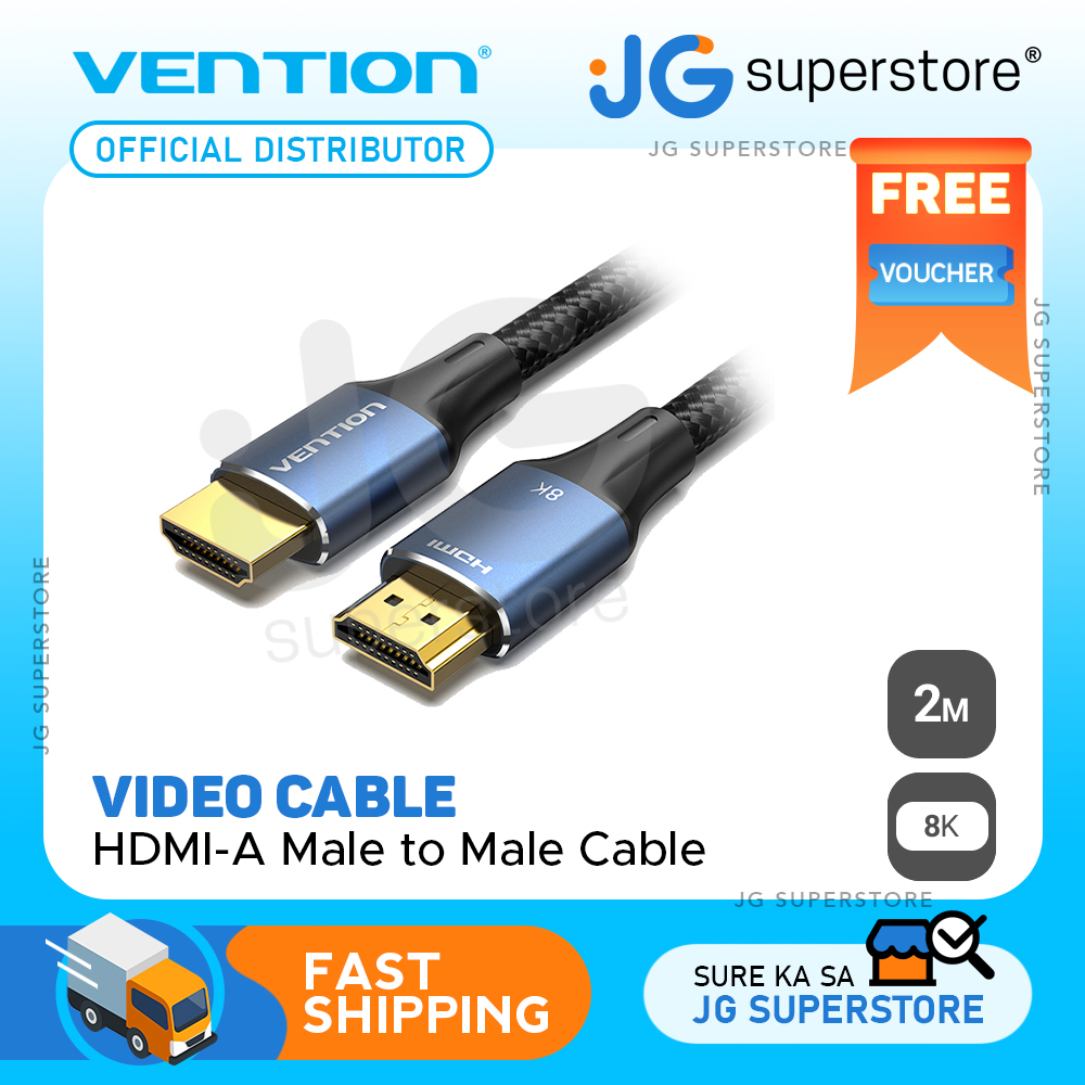Vention UHD 8K HDMI Male to Male Cable Blue Aluminum Alloy Type Cotton ...