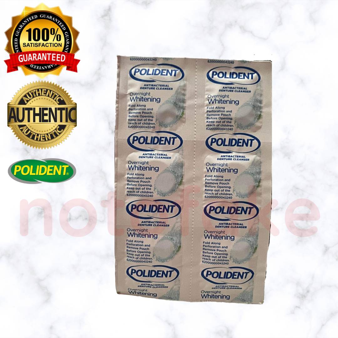 POLIDENT OVERNIGHT WHITENING DENTURE CLEANSER 6 TABLETS | Lazada PH