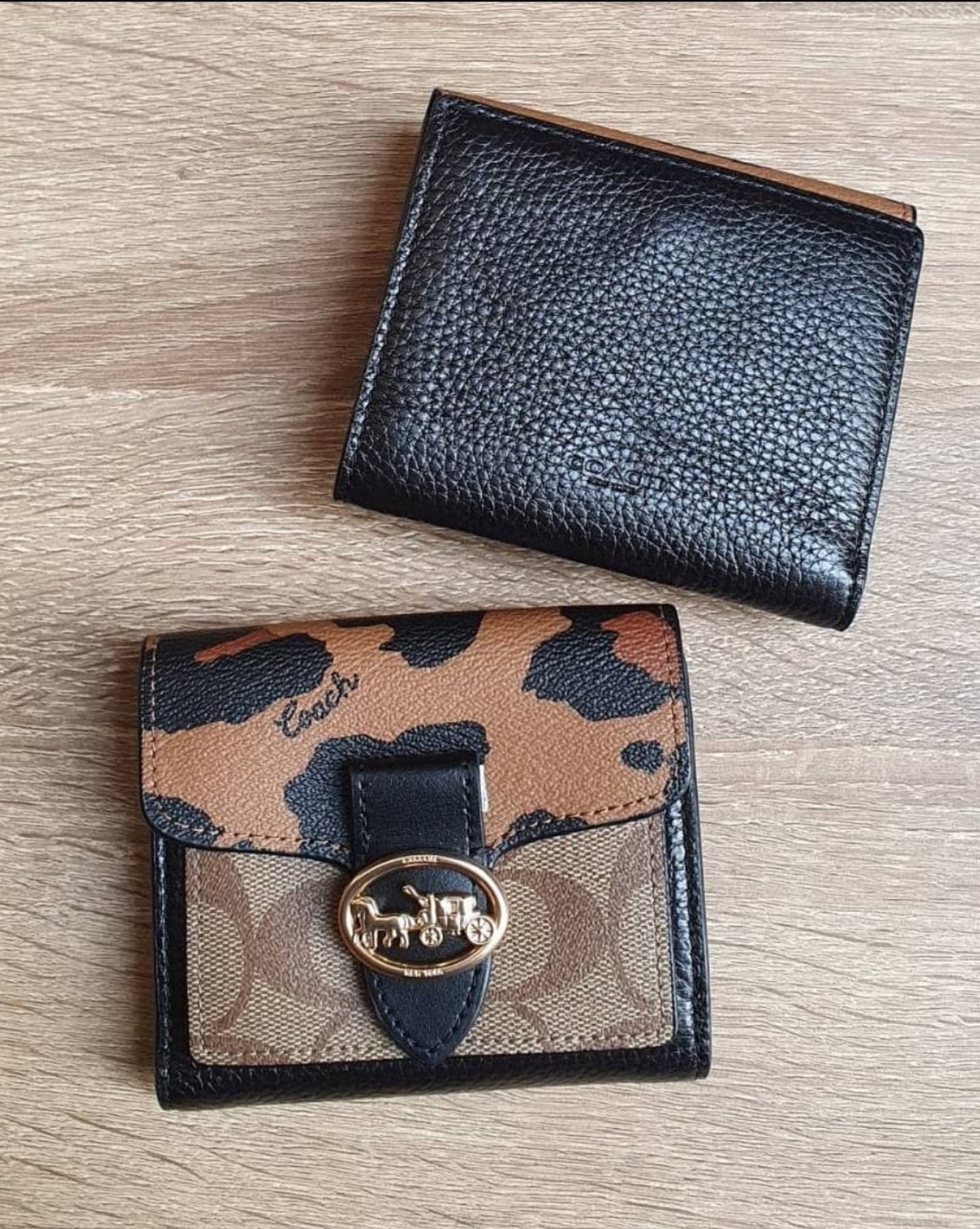 Coach 6260 Georgie Small Wallet in Khaki Signature and Light Saddle ...