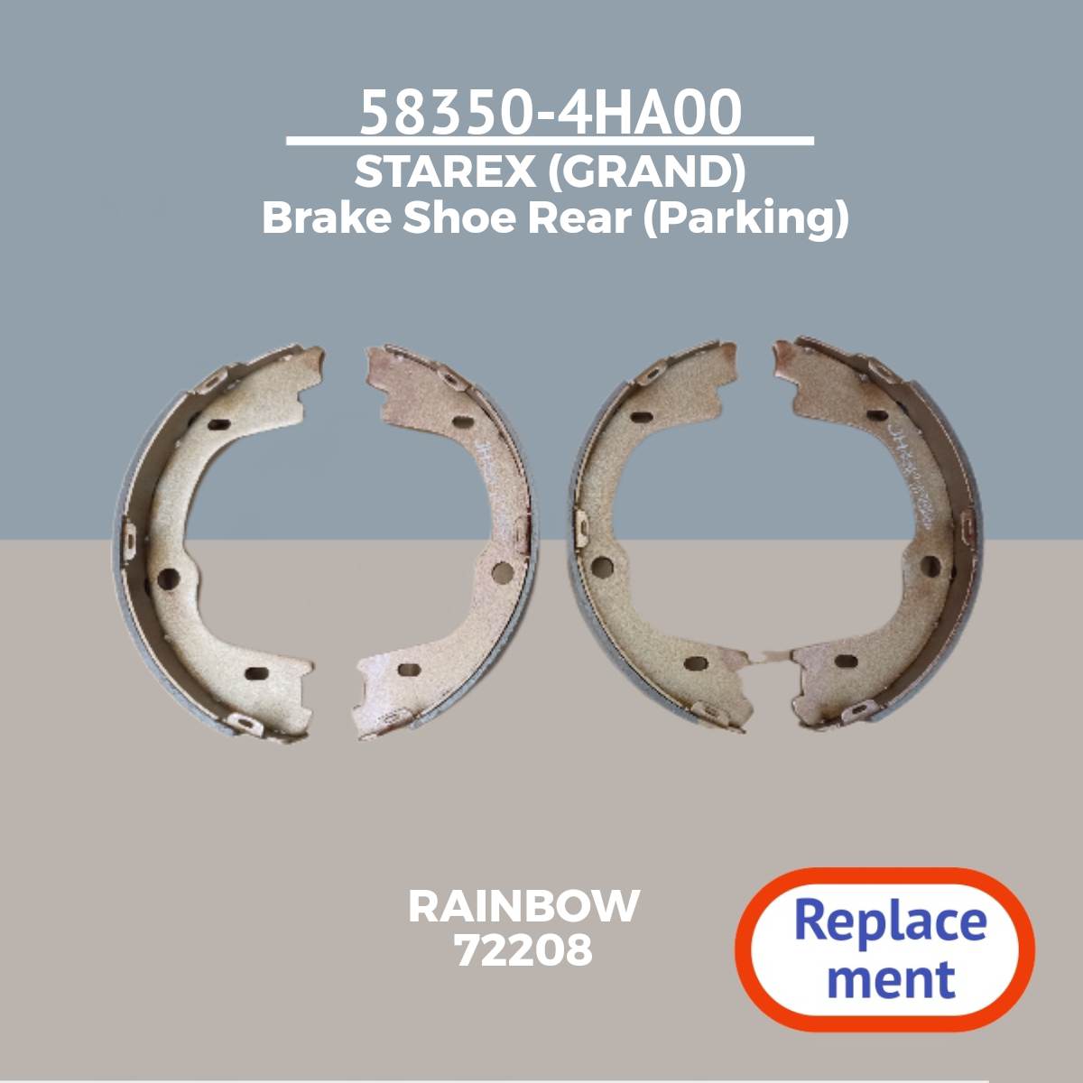 BRAKE SHOE RR (PARKING)for HYUNDAI STAREX (GRAND)[REPL.] 58350-4HA00 ...