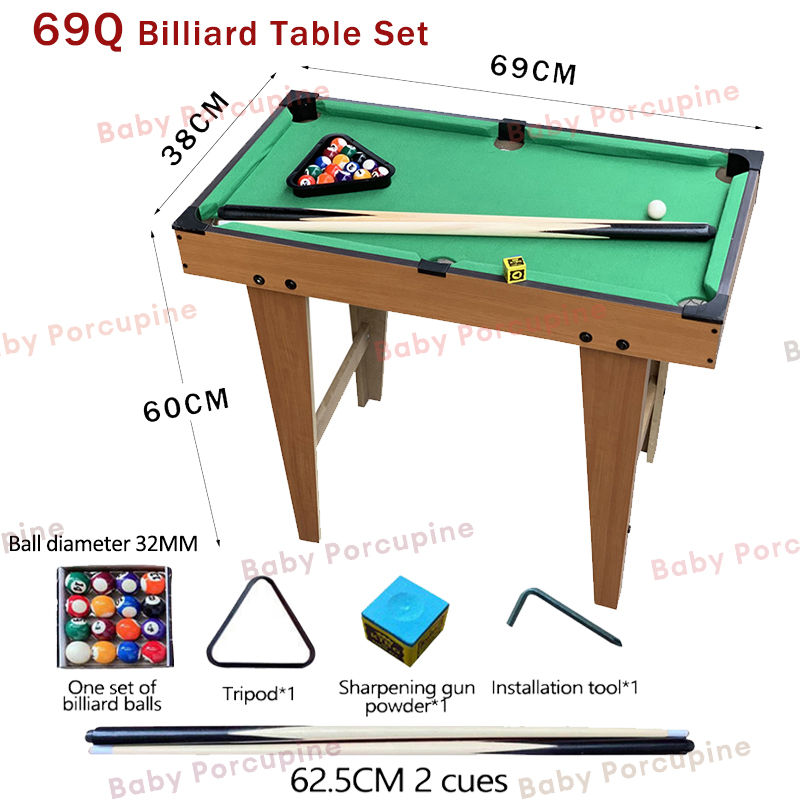 Pool table 120*63 CM Mini billiard Table for Kids adjustable metal legs ...
