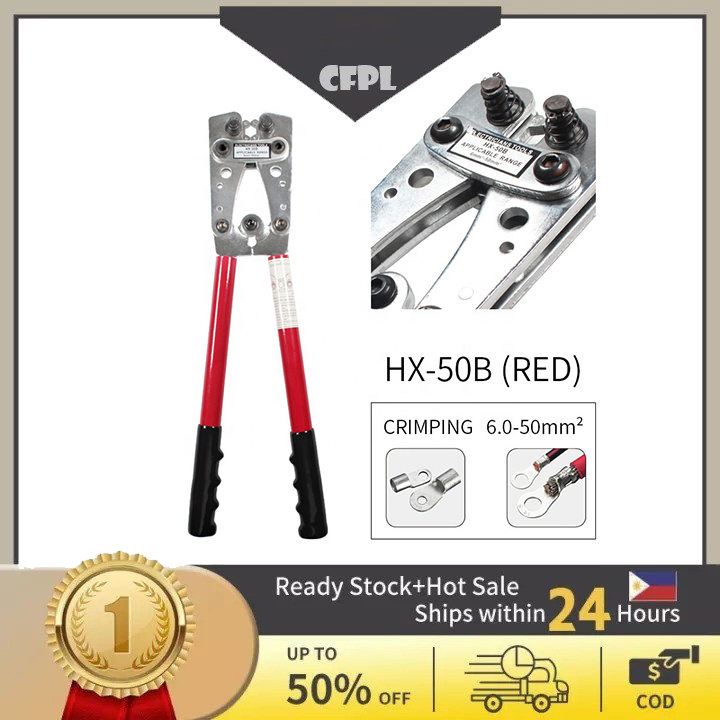 HX-50B Terminal Crimping Tool Copper Lug 6-50mm2 Adjustable Sizes ...