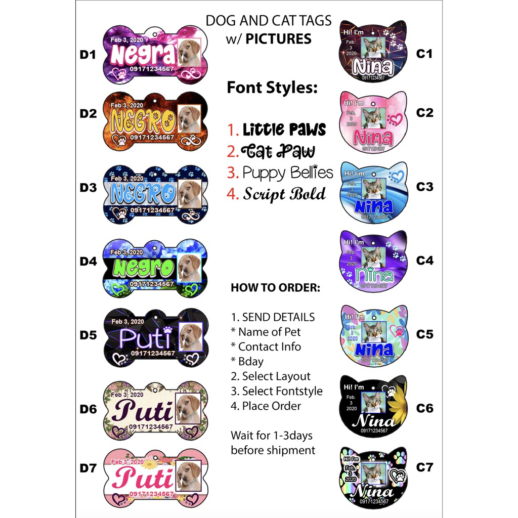 CUSTOMIZED DOG AND CAT TAG WITH PICTURES | Lazada PH