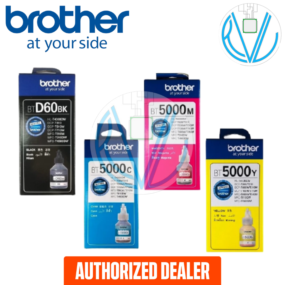 Ink Brother BTD60BK BT5000C BT5000M BT5000Y Black / Cyan / Magenta ...