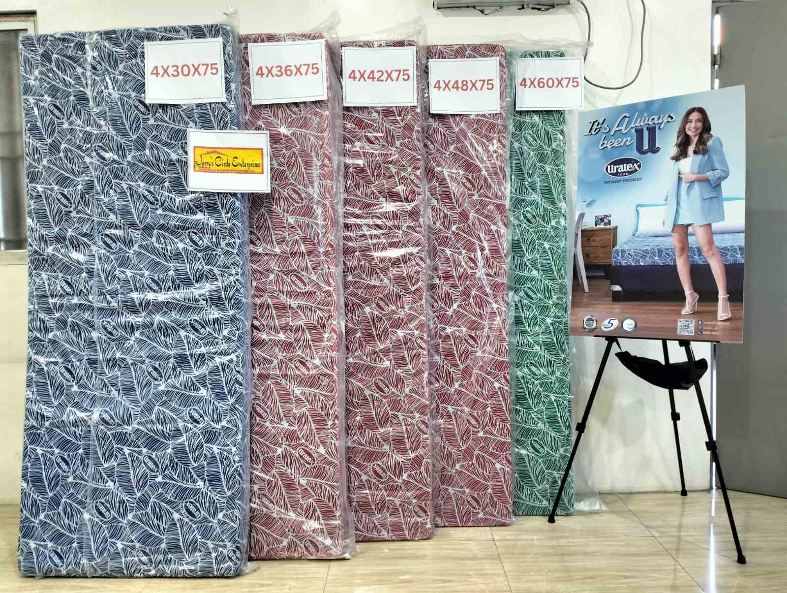 ORIGINAL URATEX 4INCH THICK FOAM WITH COVER/ URATEX MATTRESS/ FOAM WITH ...