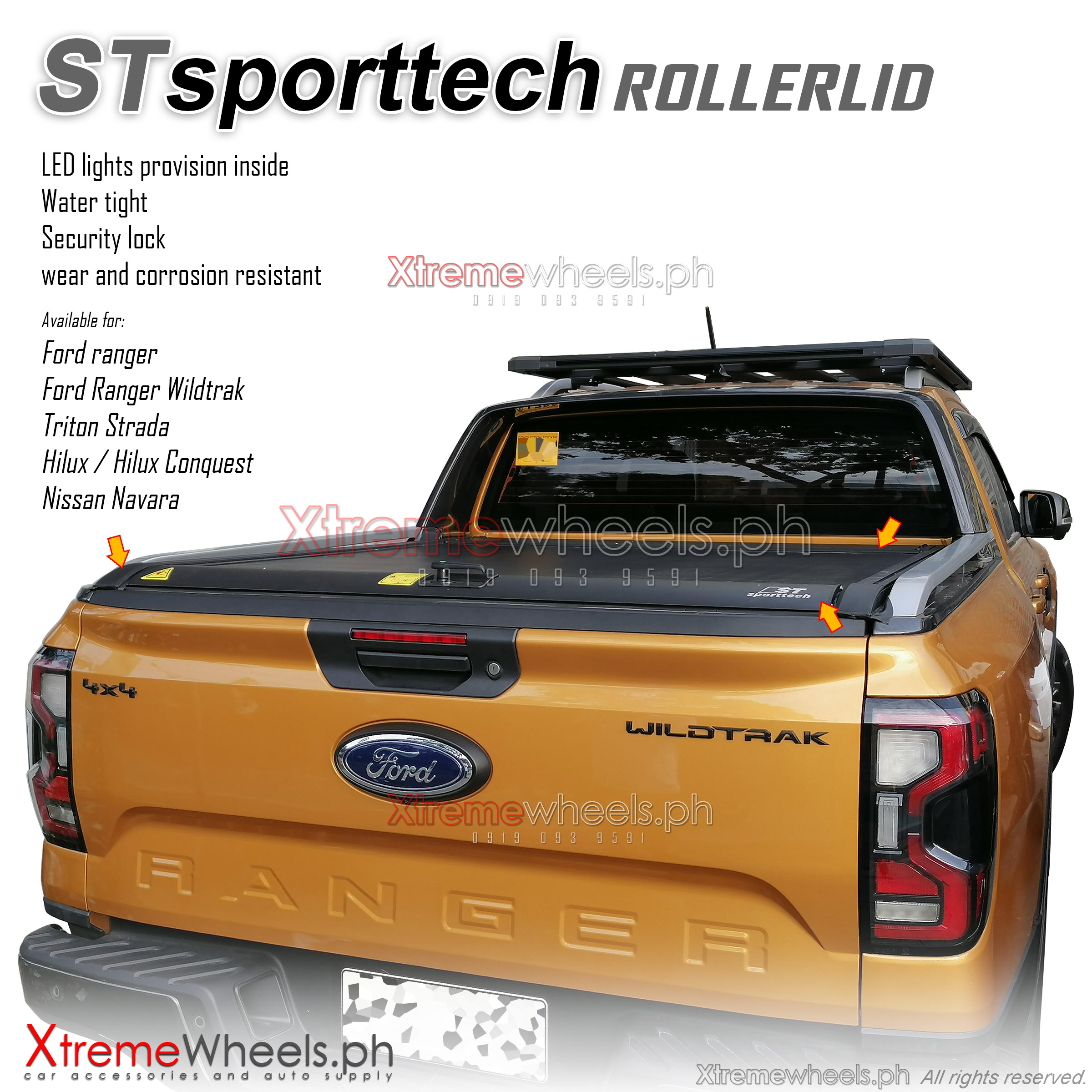 Ford Ranger Wildtrak 2023 No Drilling Roller Lid Oem Thailand Made ...