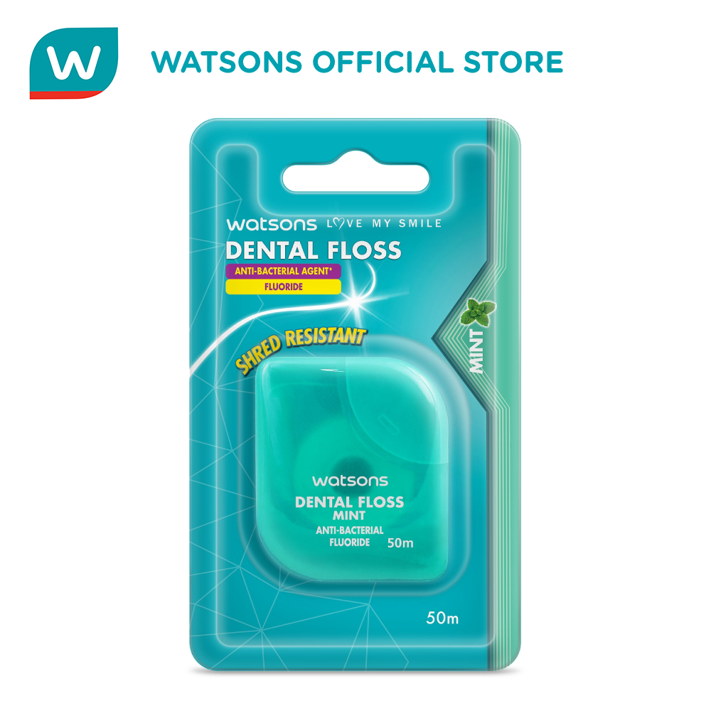 WATSONS Mint Dental Floss with Fluoride 50 meters | Lazada PH