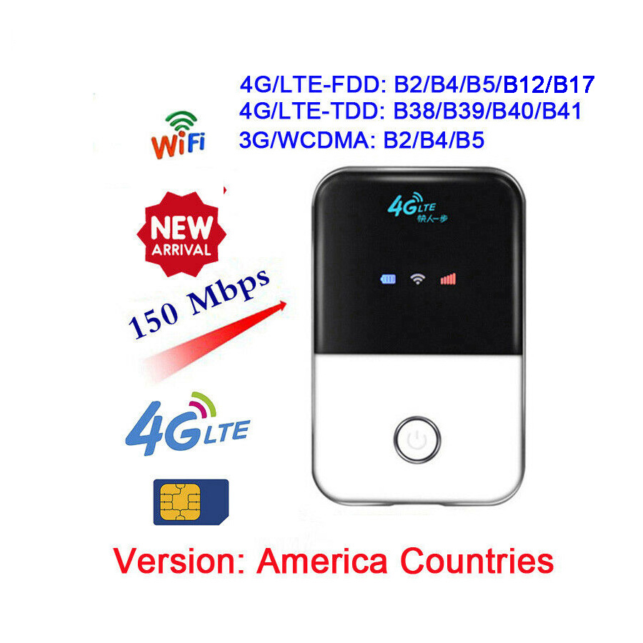 Siempreloca MF903 150Mbps Pocket Modem 4G LTE Router US Mobile Hotspot Unlock Wireless Mifi 4G ...