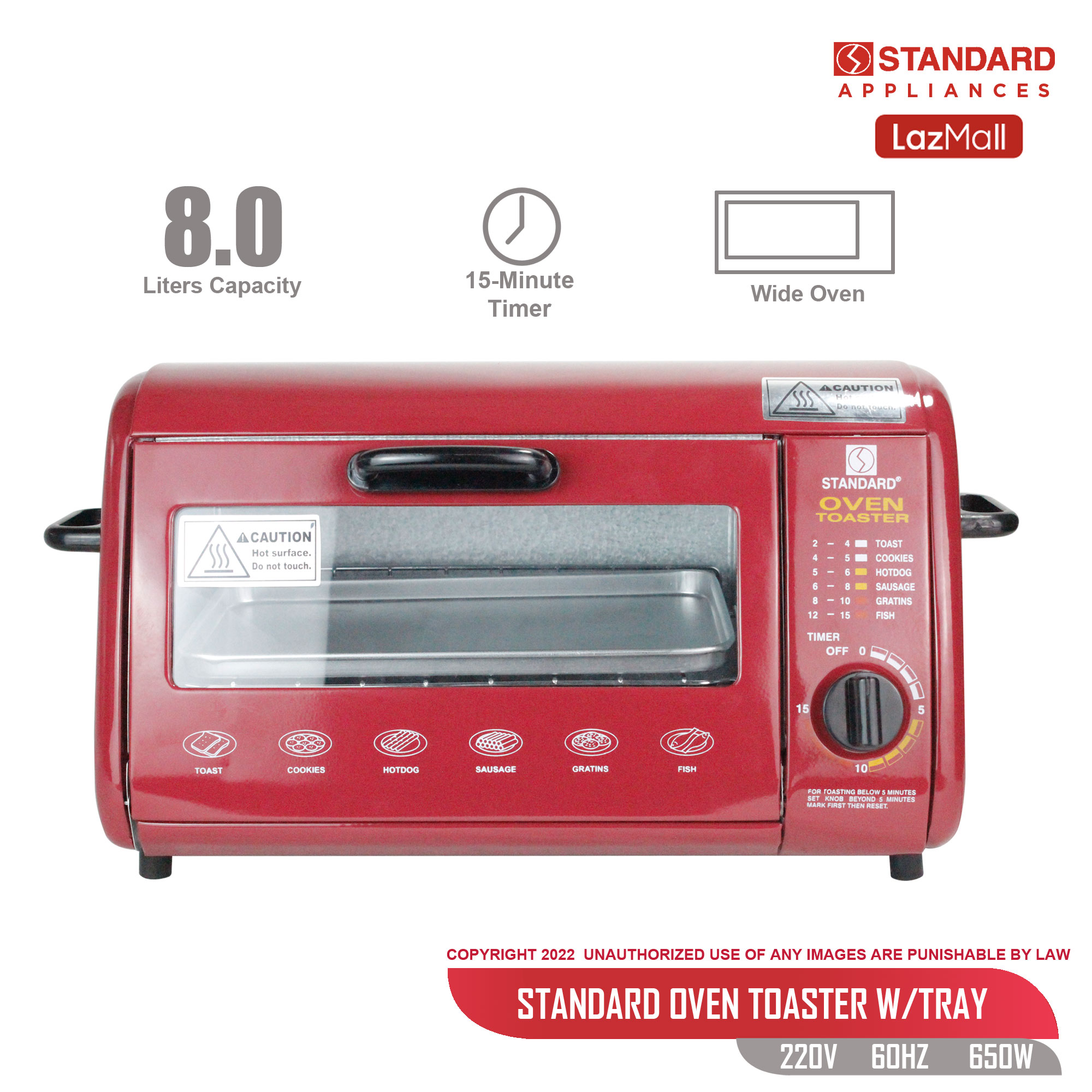 Standard Oven Toaster 8L Wide Capacity | Lazada PH