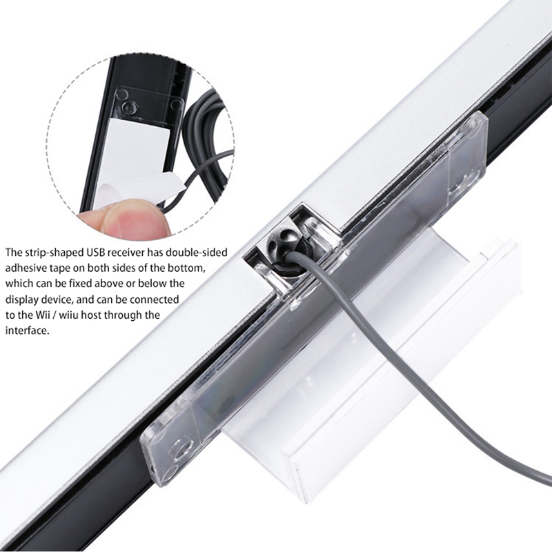USB Wired Sensor Bar for WII Replacement Infrared IR Ray Motion Sensor ...