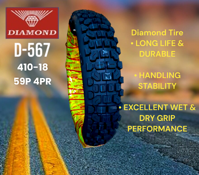 Diamond Tire (R21 D566 & R18 D567) Dual Sports Tire Tube Type Tire For ...