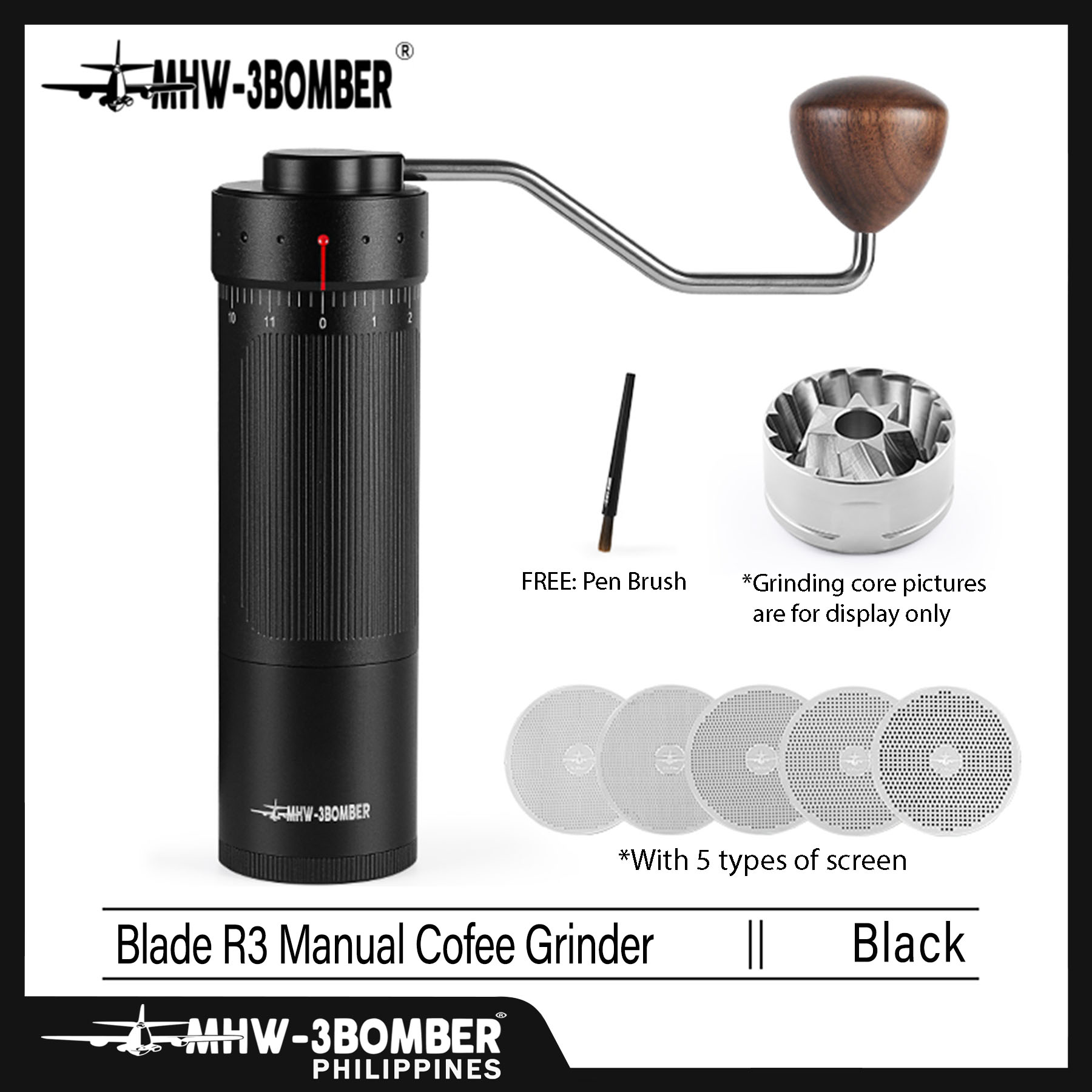 MHW-3BOMBER Blade R3 Manual Coffee Grinder with Coffee Sifter | Lazada PH