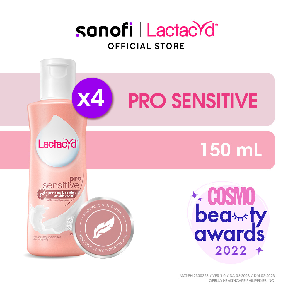 Lactacyd Feminine Wash Pro Sensitive 150ML (Bundle of 4) | Lazada PH