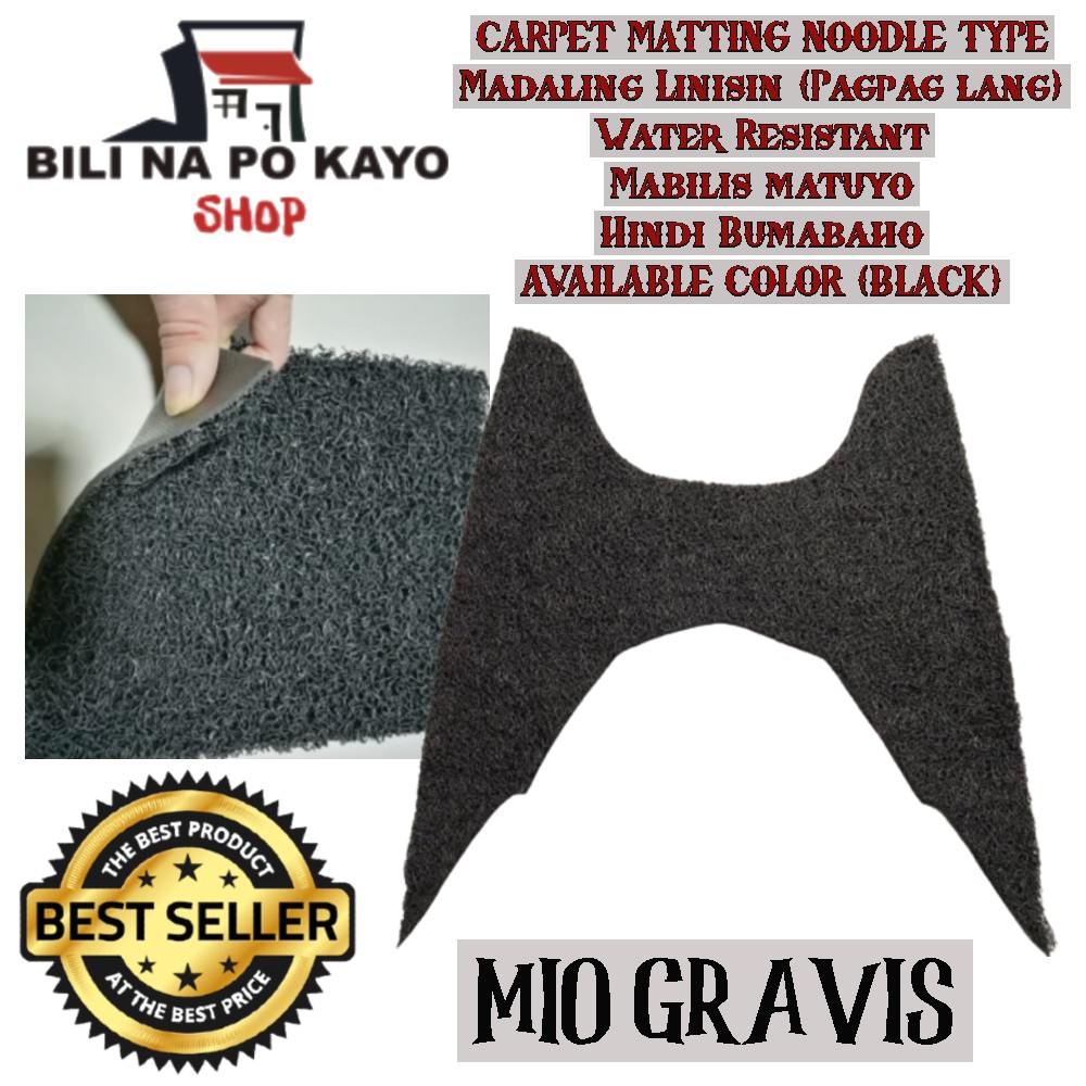 Carpet Matting Noodle (Coil Type) For: Yamaha Mio Gravis - Easy to ...