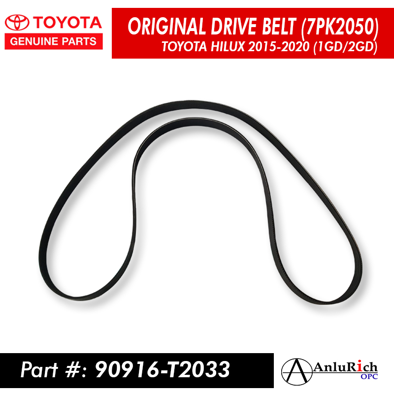 ORIGINAL DRIVE BELT (7PK2050) for TOYOTA HILUX 2015-2020 (1GD/2GD ...