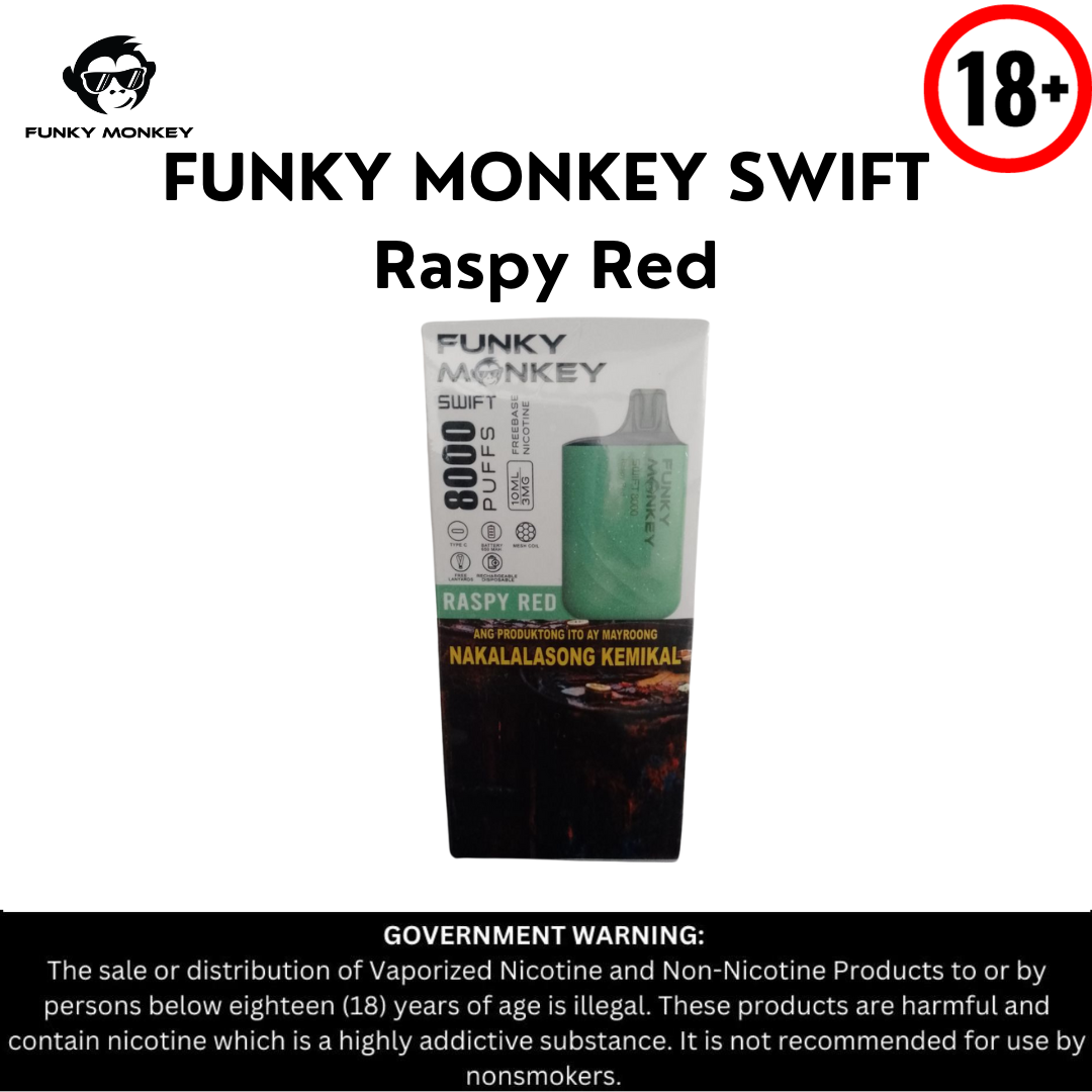 Funky Monkey Swift Raspy Red Disposable Vape | Lazada PH