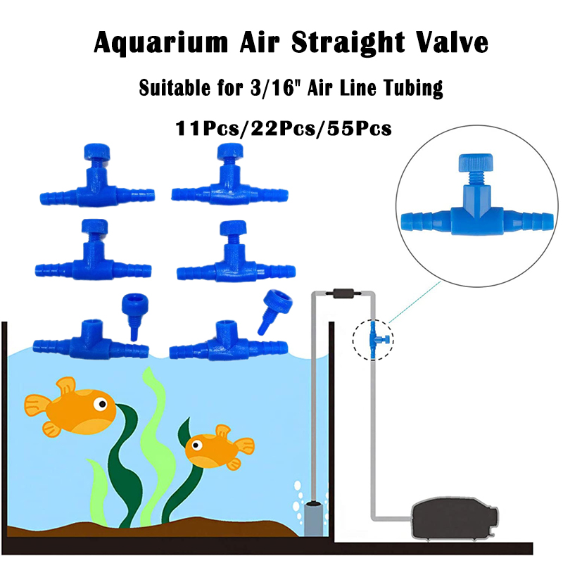 Aquarium Air Straight Valve 2 Way Air Pump Control Valves for 3/16" Air ...