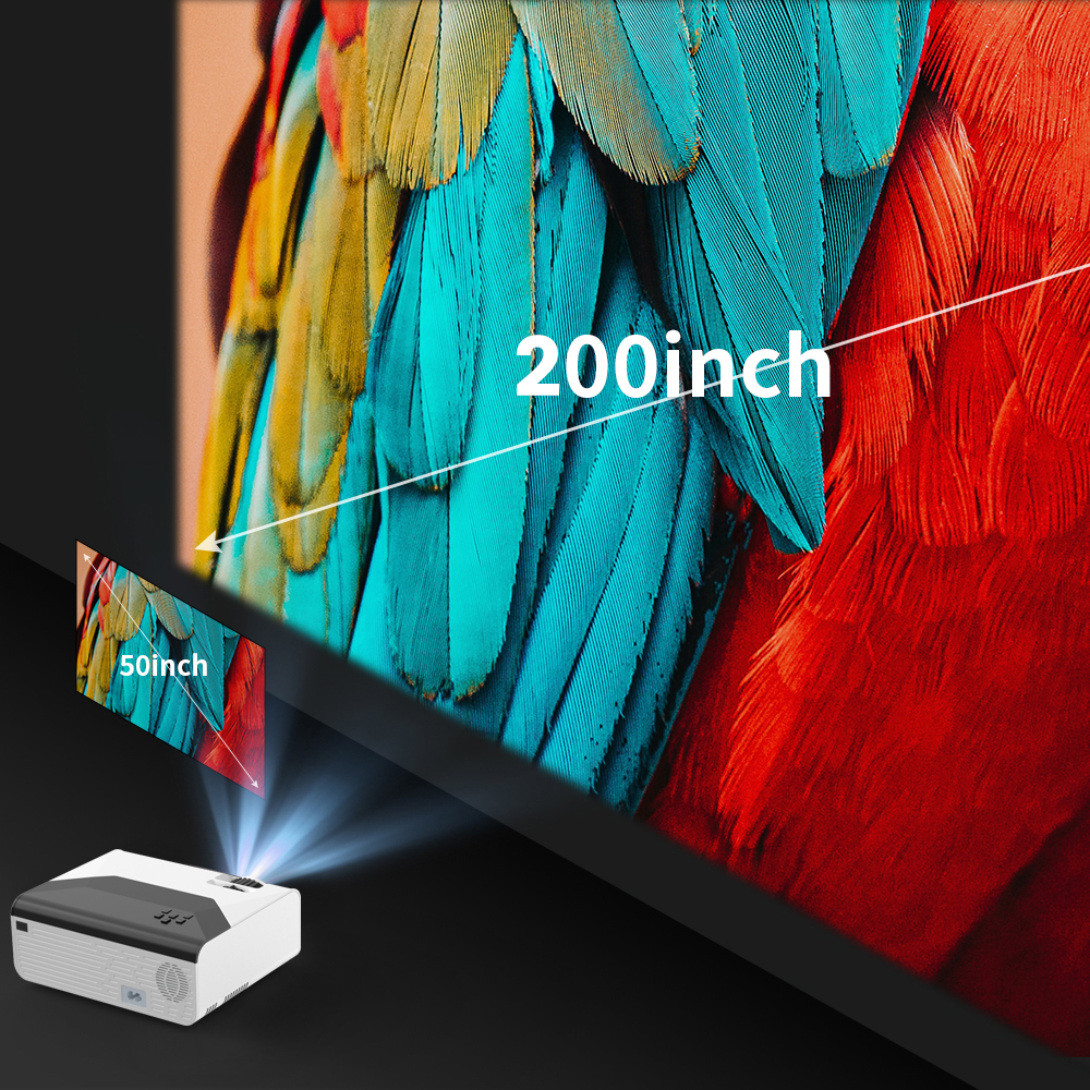 ISINBOX IS08 FULL HD 1080P 7000 LUMENS Projector 2K 4K Ultra HD วิดีโอ ...