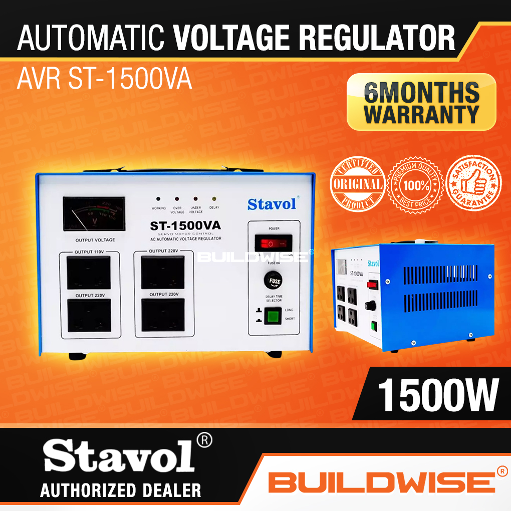 Stavol ST-1500VA AVR Power Supply 1500 Watts / 1500W Automatic Voltage ...