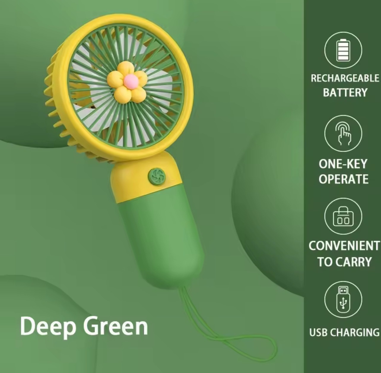 Cute Mini Fan Portable Handheld Fan Electric USB Rechargeable ...