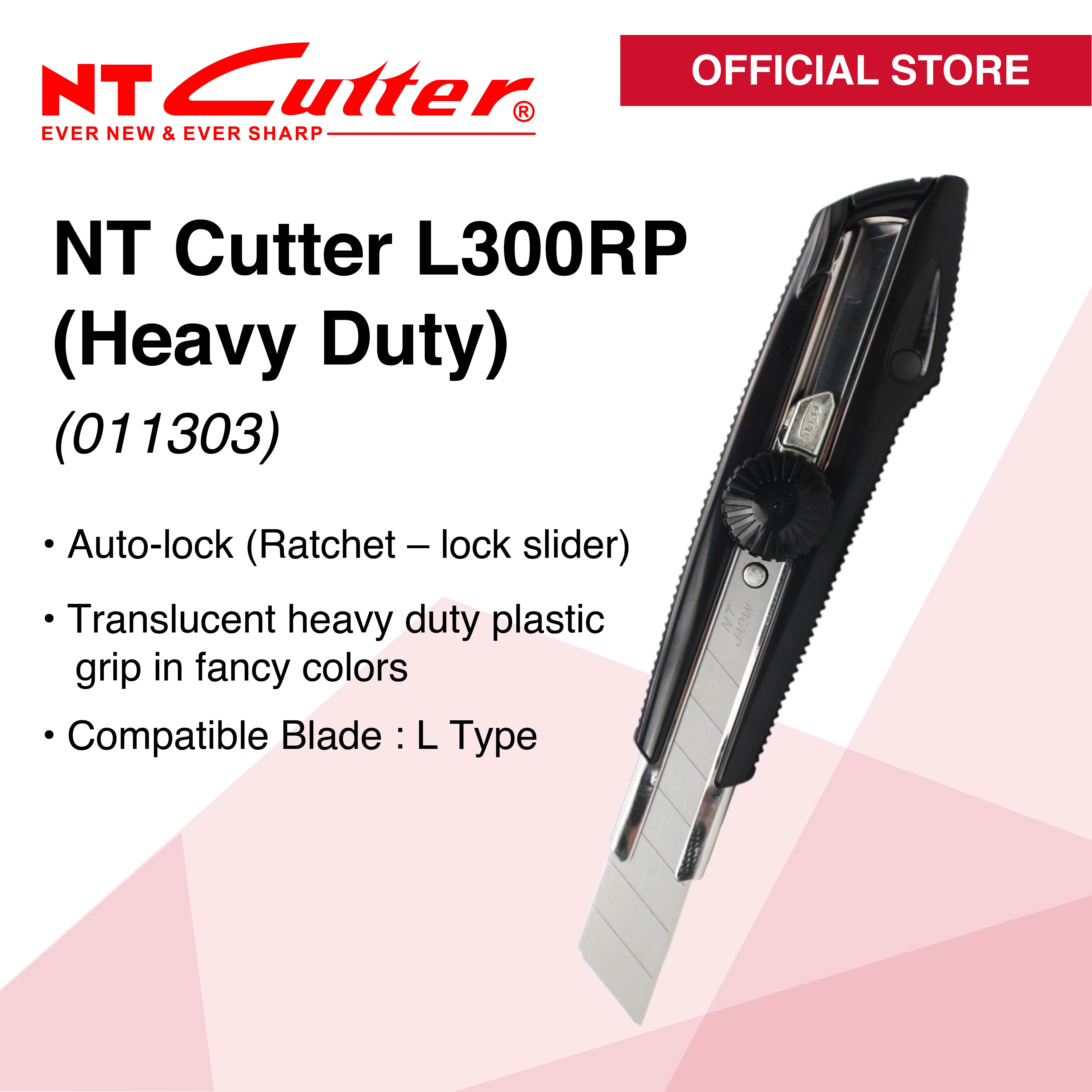 NT Cutter | Heavy-Duty | Screw-Lock L Type Blade | with 2 spare BLADES ...